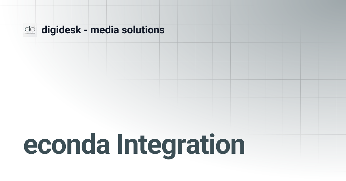econda Integration | digidesk - media solutions