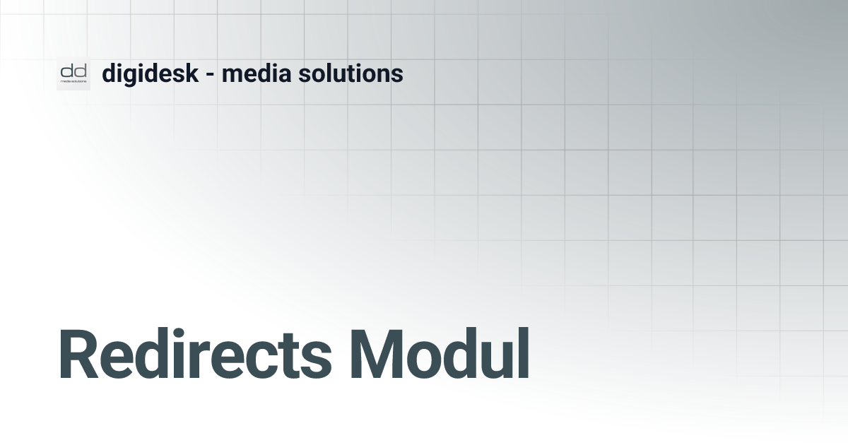 Redirects Modul | digidesk - media solutions